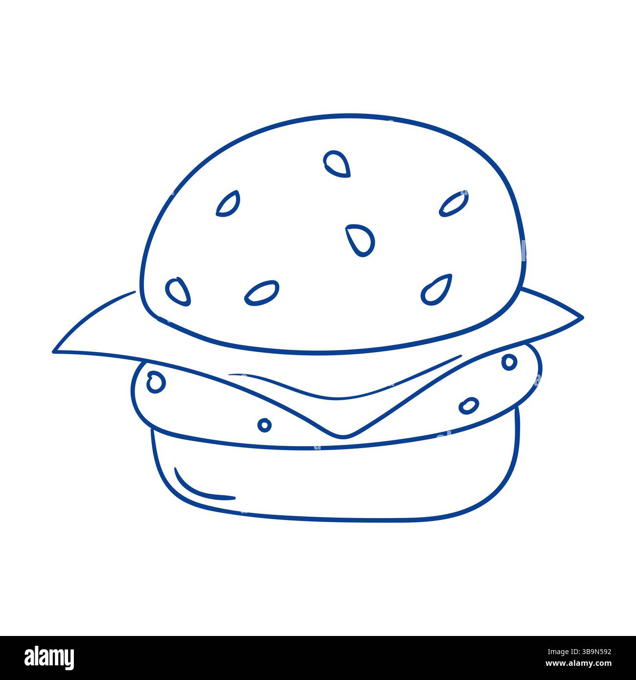 Delicious burger with sesame seed bun and layers of cheese and lettuce ...