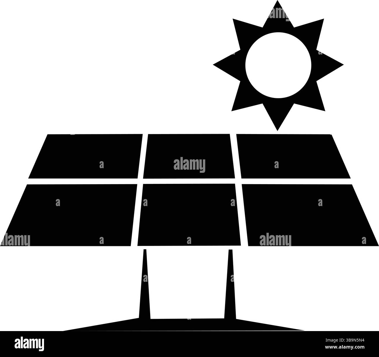 Icon solar panel sun. solar panel icon. solar energy framework. green ...