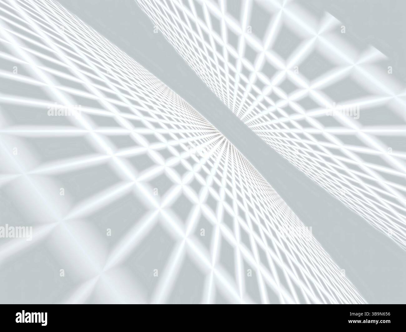 Abstract simple white tech background - computer-generated image. Fractal geometry - floor and ...