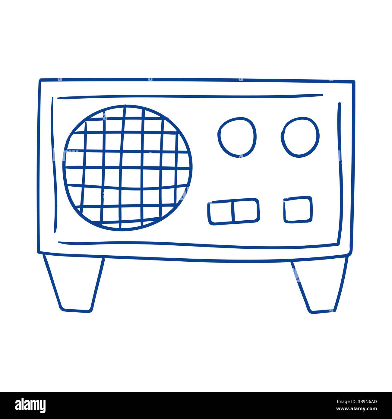 Vintage radio design with simple lines and clear structure created in ...