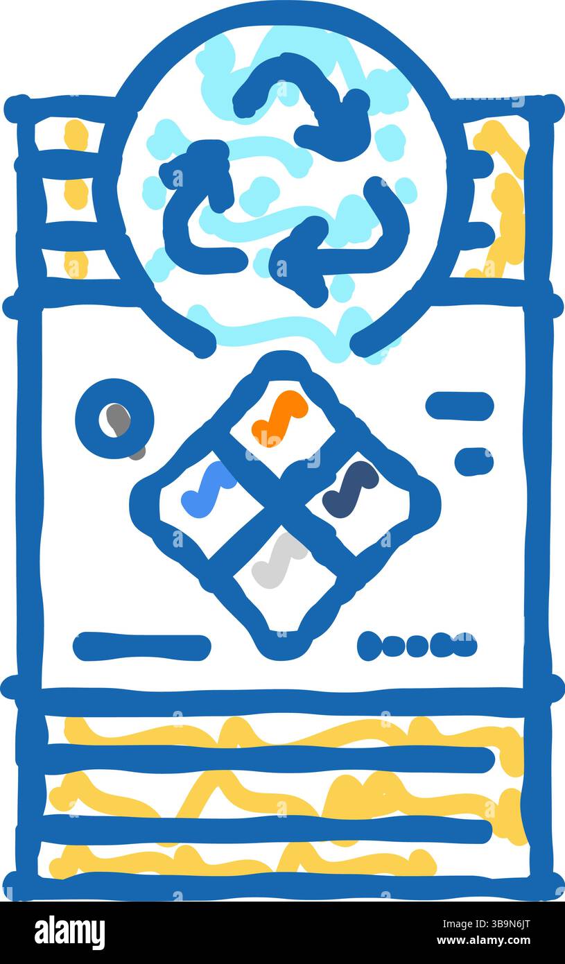 chemical waste management icon doodle illustration Stock Vector Image ...