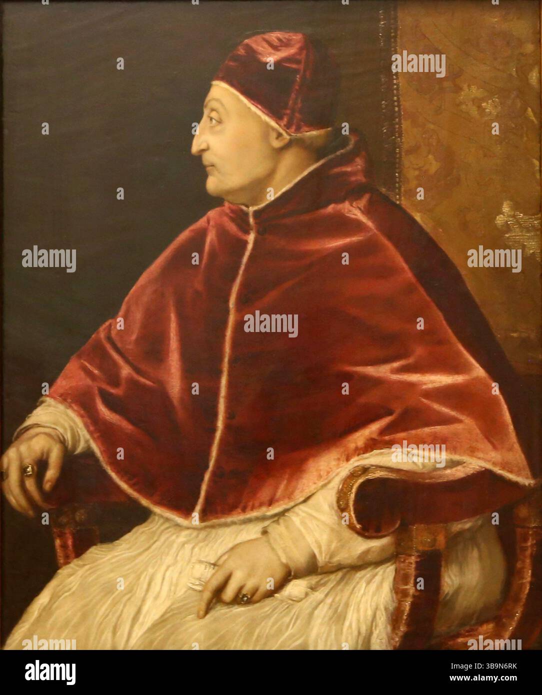 A portrait of Pope Sixtus IV painted by Titian (Tiziano Vecellio) Pope ...