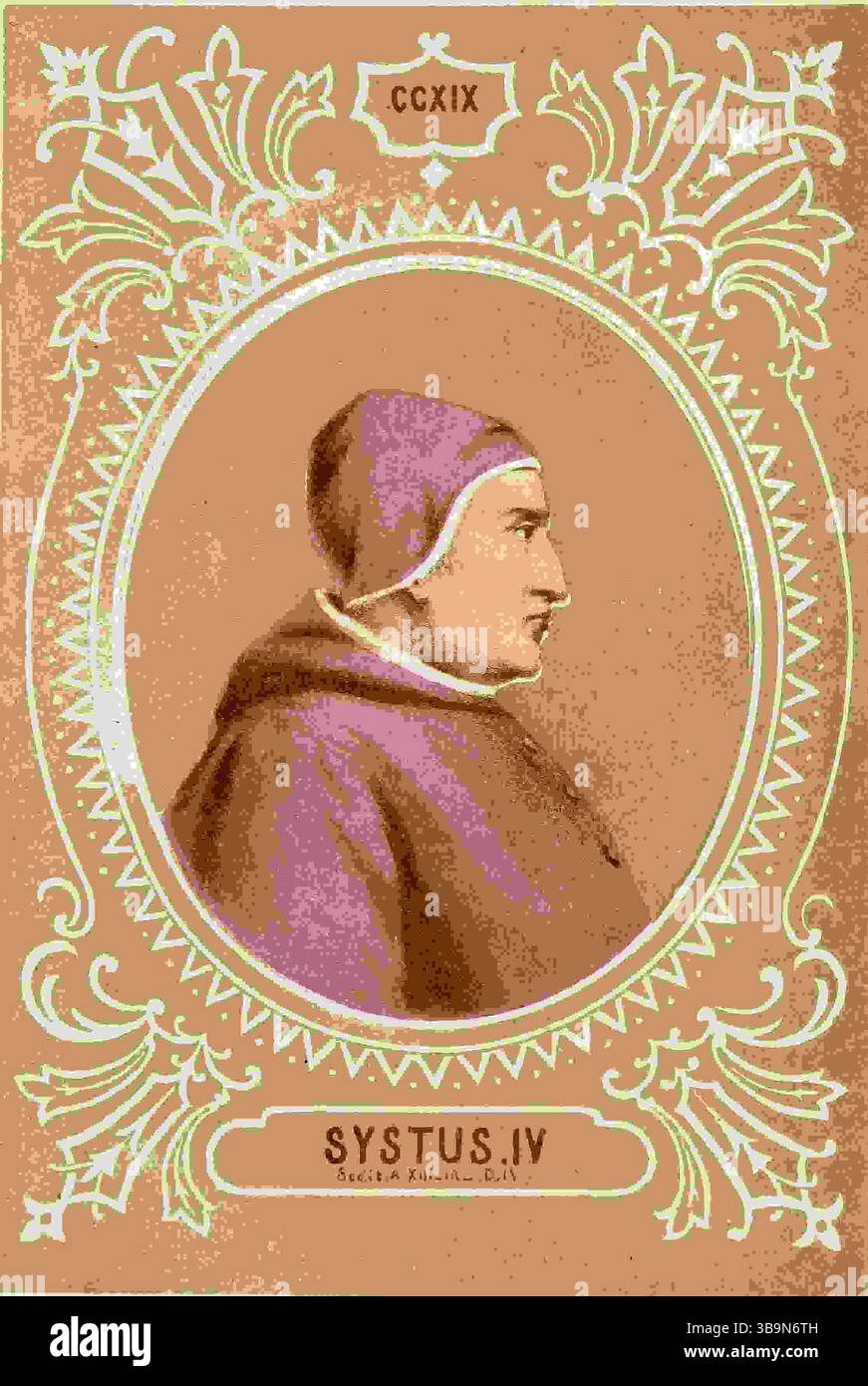 An 1879 illustration of Pope Sixtus IV. Pope Sixtus IV (or Xystus IV, born Francesco della ...