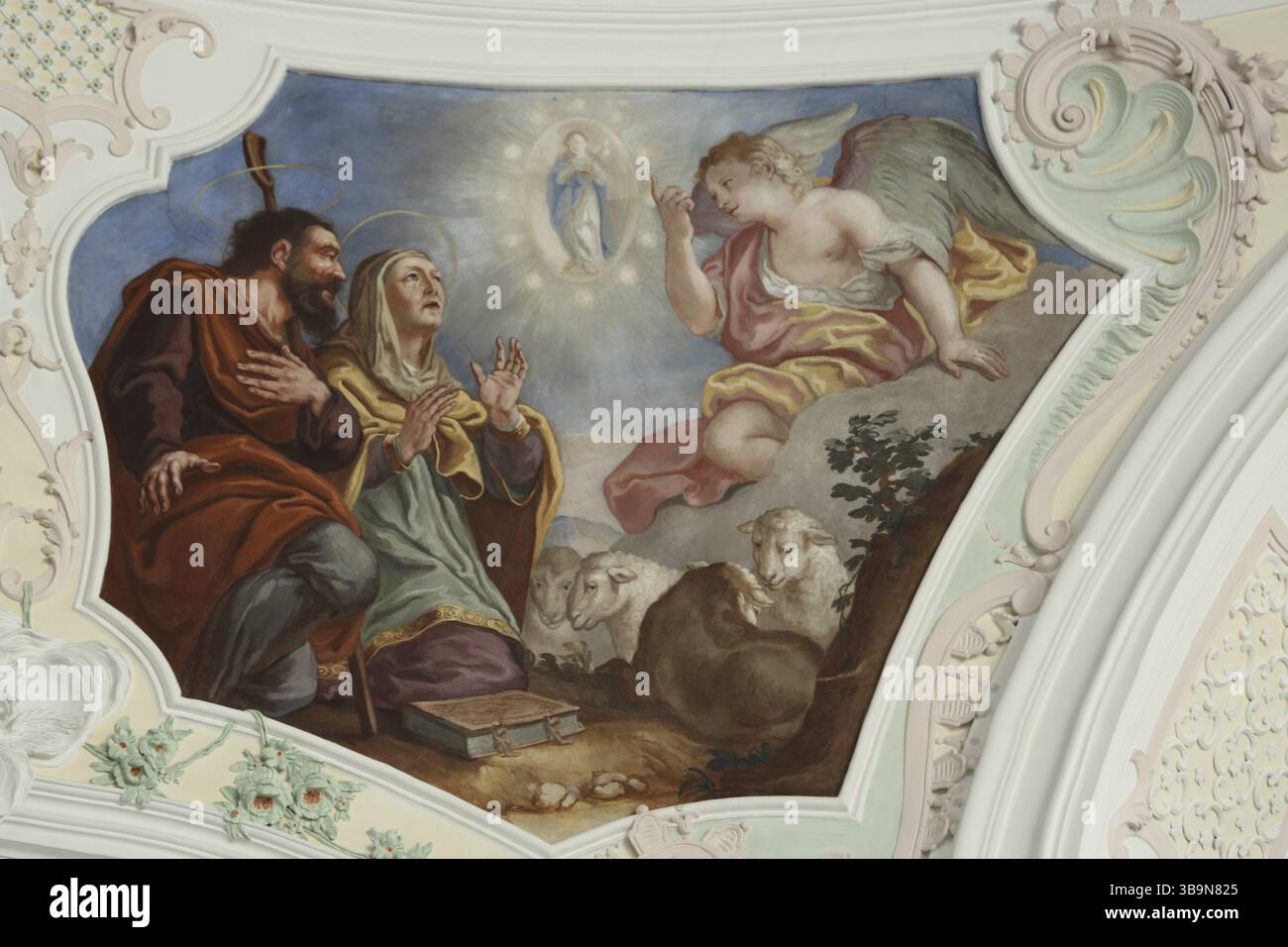 Ceiling fresco Promise of the Birth of Mary by the artist Christoph ...