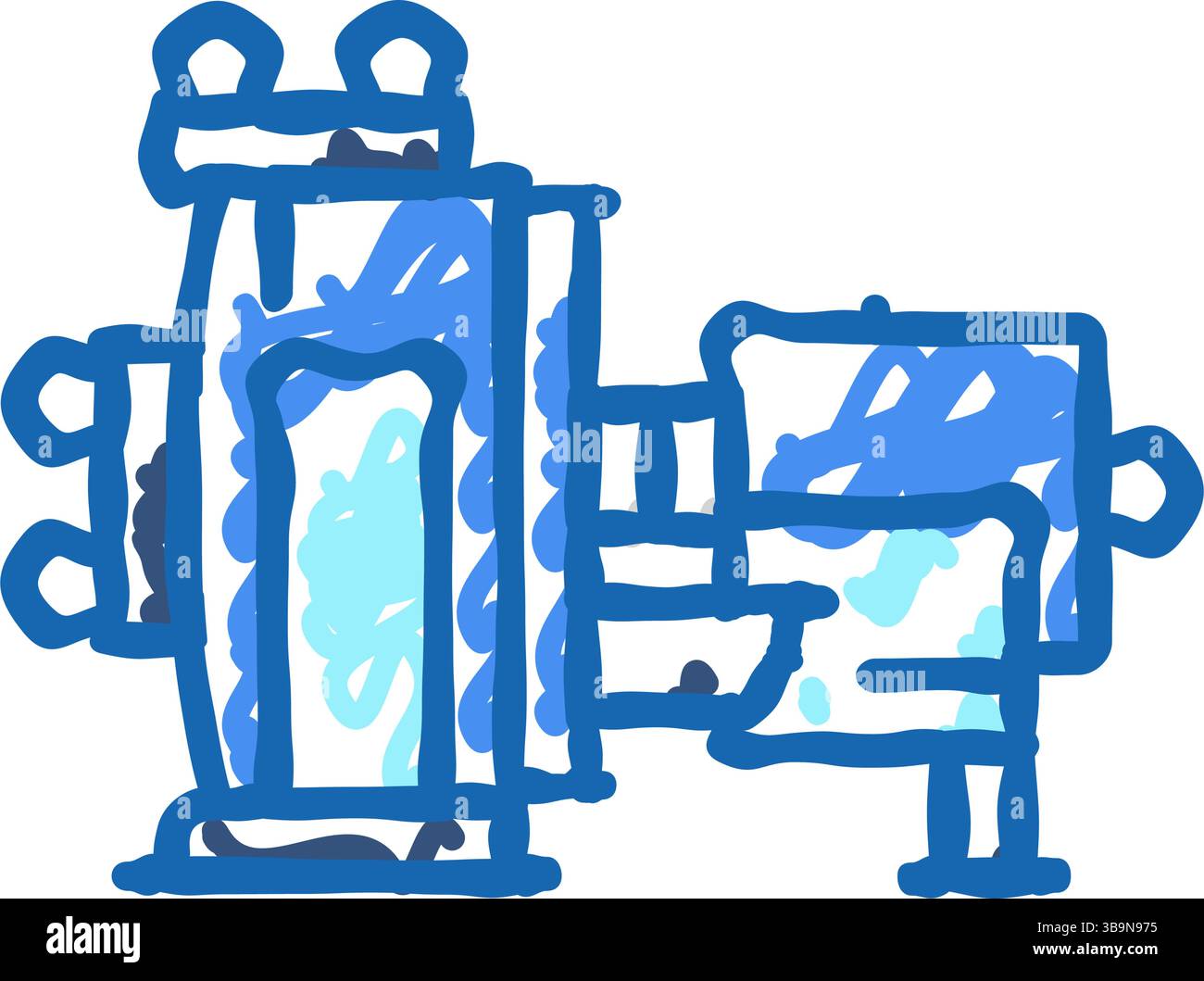 chemical pump engineer icon doodle illustration Stock Vector Image ...