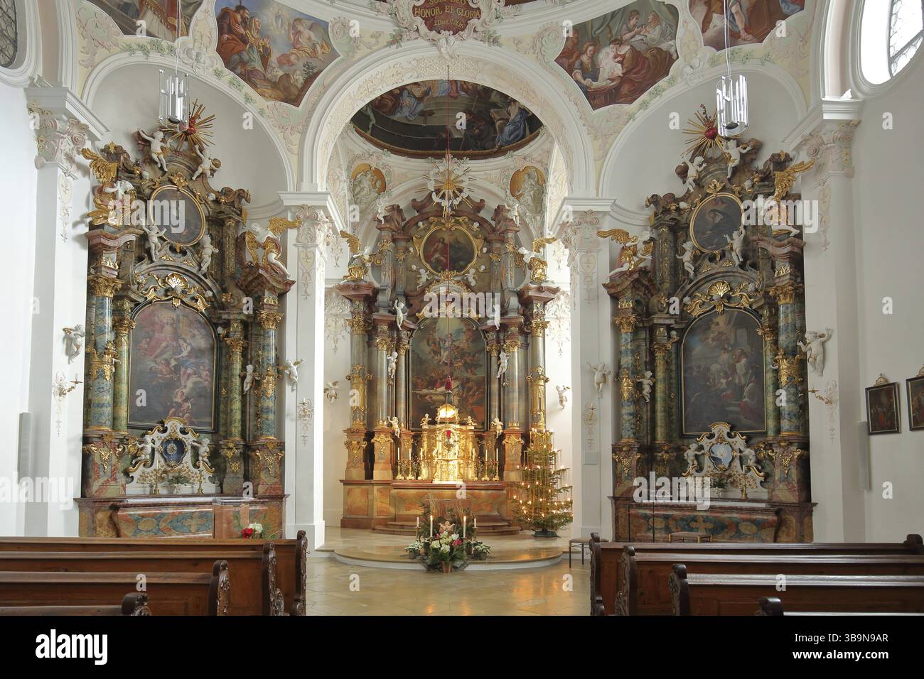 Altar of St Francis, main altar and altar of St Anthony by the master ...