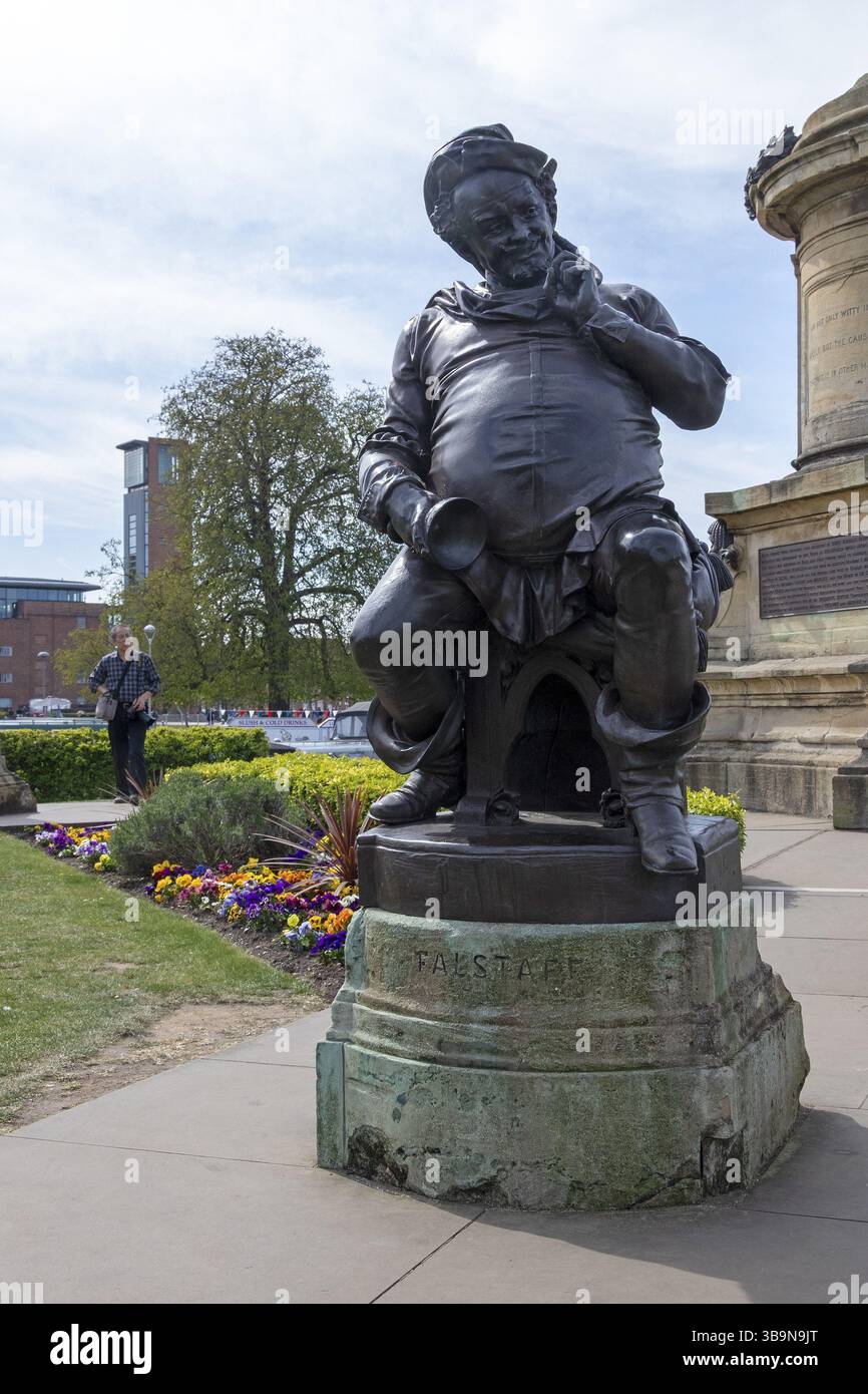 Falstaff Statue, Gower Monument, Stratford-upon-Avon, Warwickshire ...