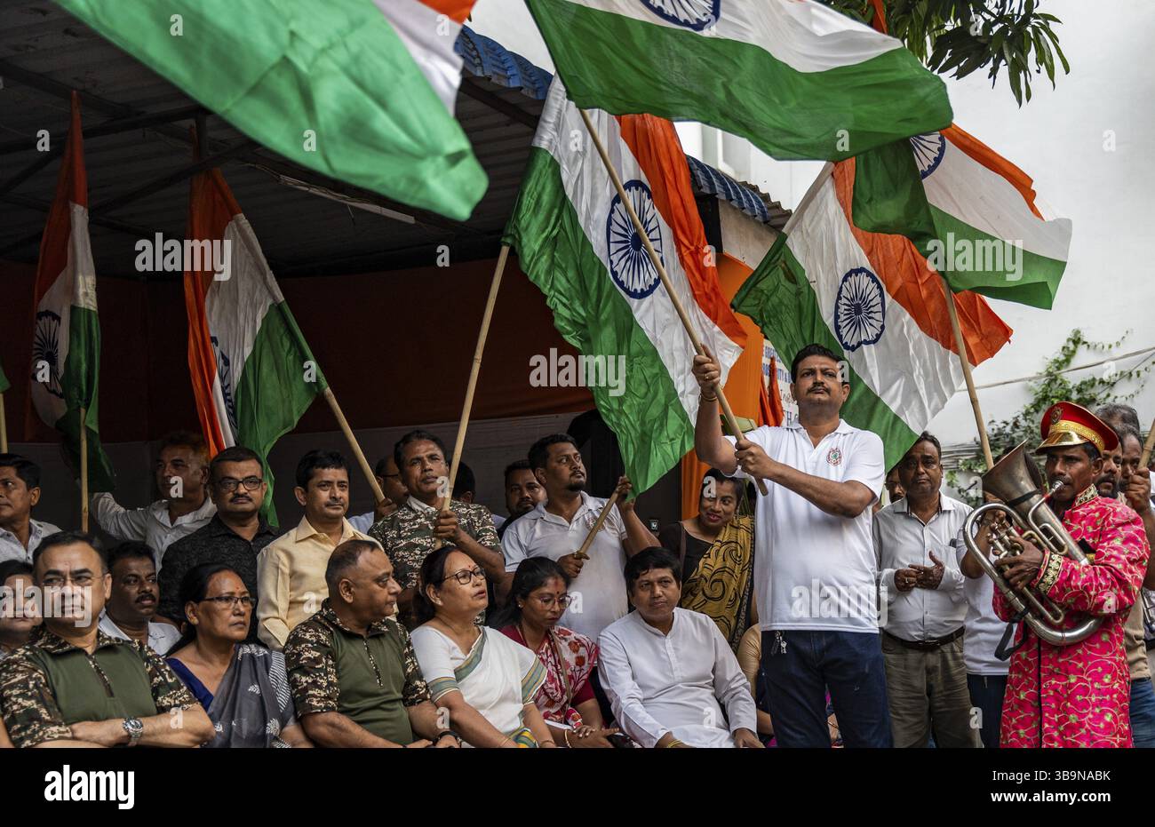 Members of Indian National Congress celebrate after Indian armed forces ...