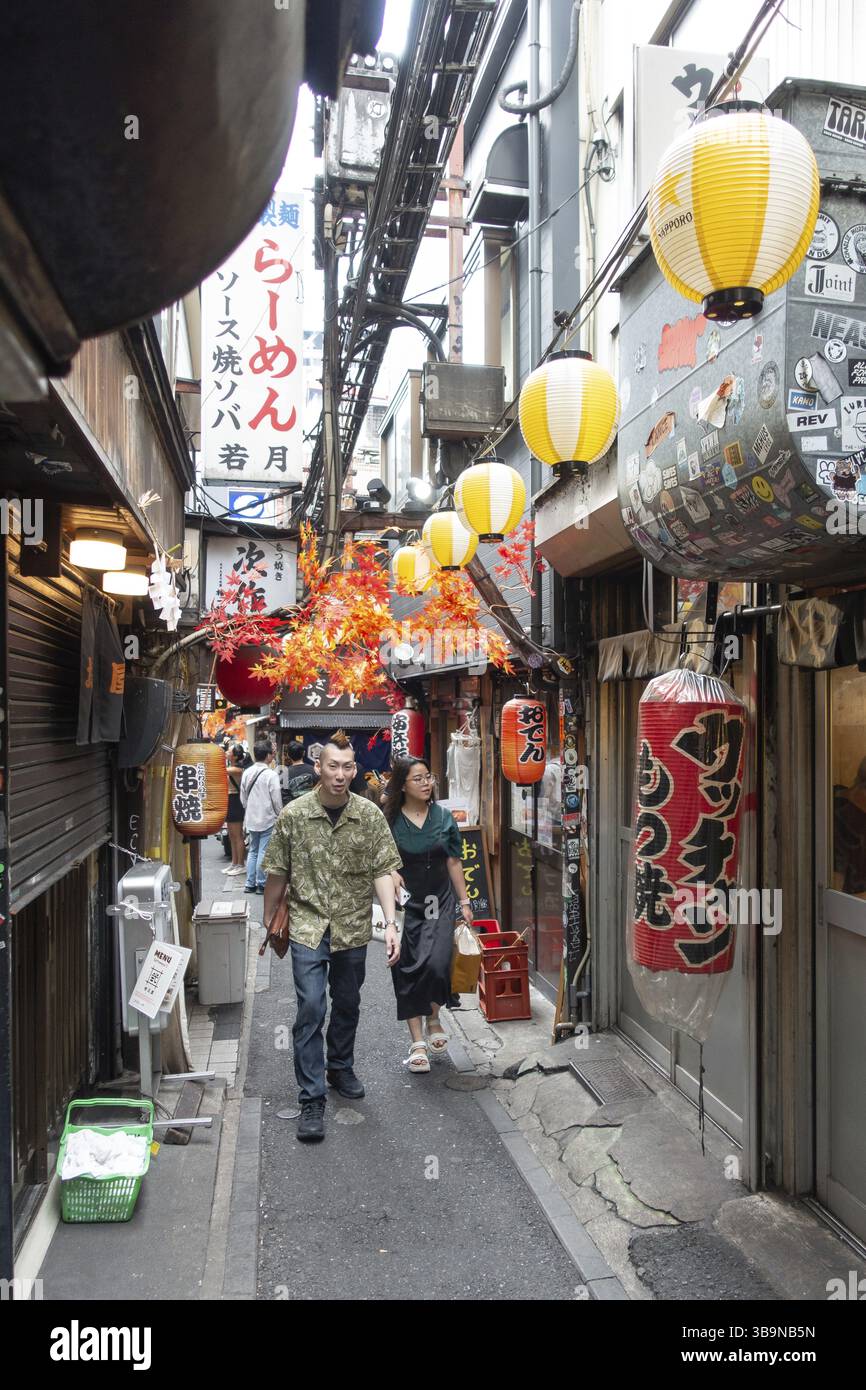 Memory lane alley e in Omoide Yokocho district, Shinjuko, Tokyo, Japan ...