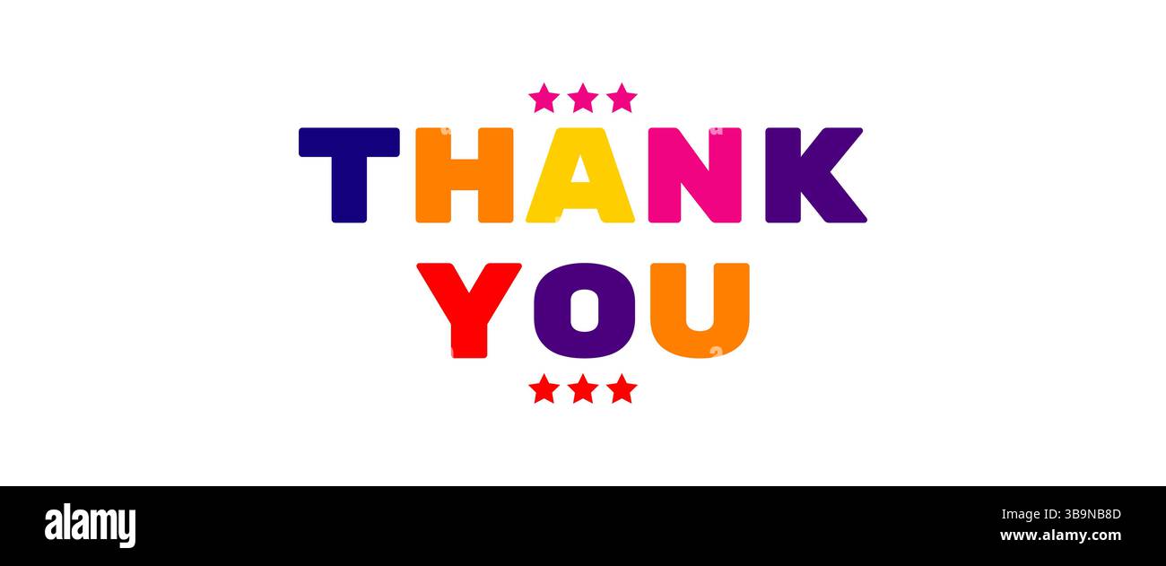 Thank you modern font Stock Vector Images - Alamy