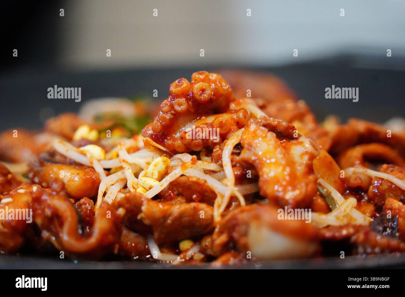 Korean Spicy Stir-Fried Webfoot Octopus (Jjukkumi Bokkeum Stock Photo ...