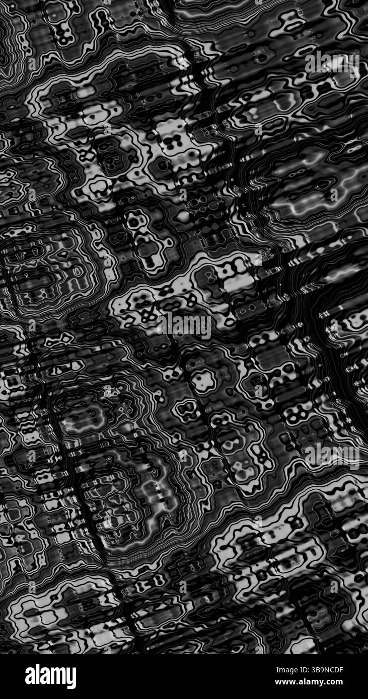 Monochrome geometric background - computer-generated image. Fractal art ...