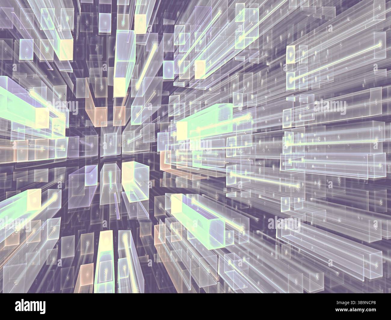 Abstract pale tech background - computer-generated image. Fractal art ...