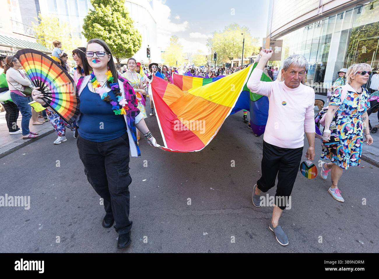 Exeter, UK. 10TH May 2025 Thousands of people march through Exeter, as ...