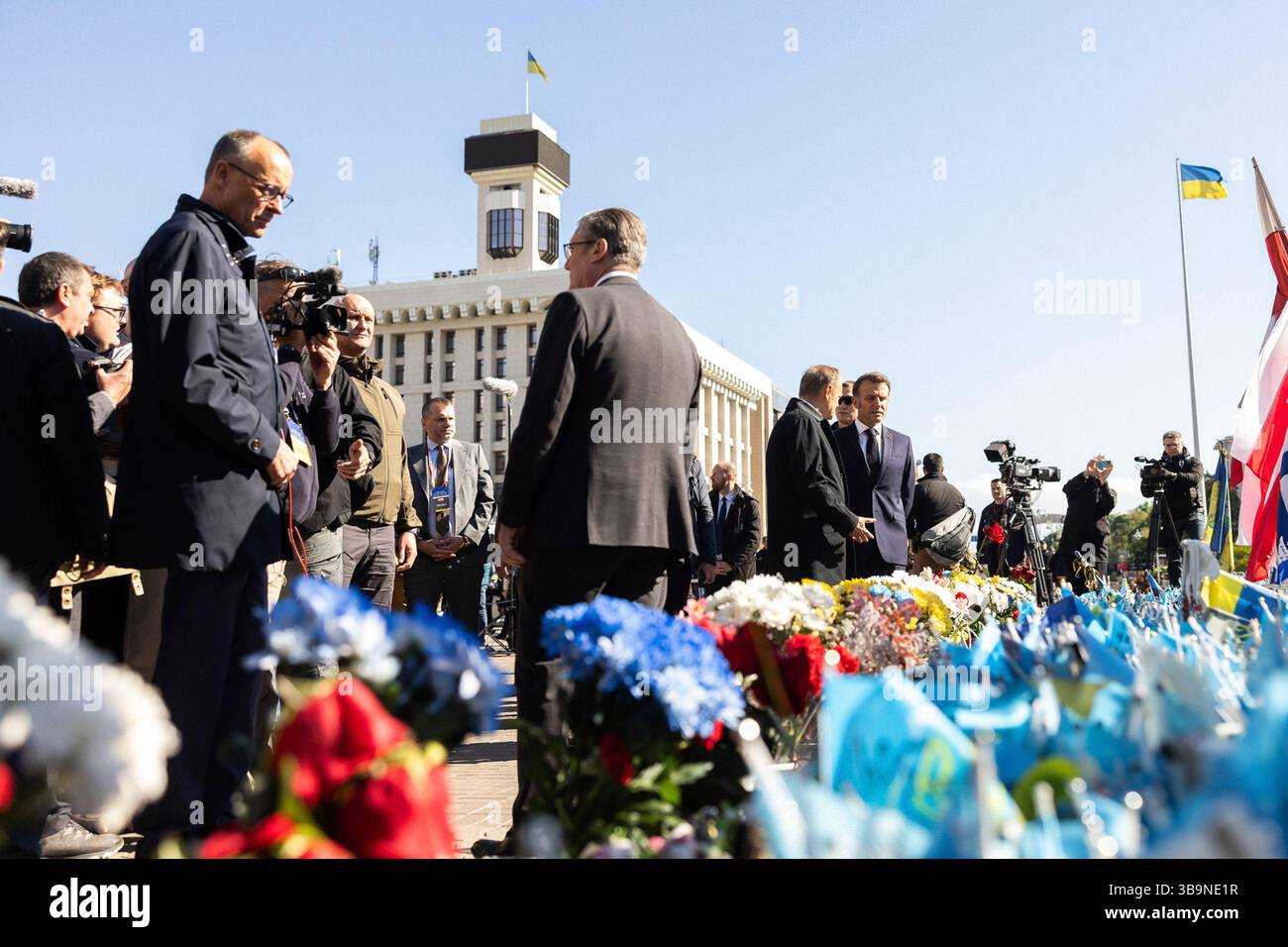 Kyiv, Ukraine. 10th May, 2025. From left to right: Federal Chancellor ...