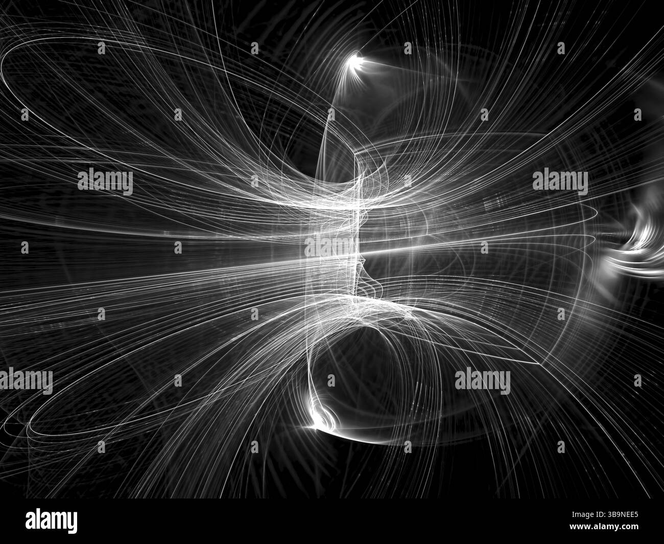 Abstract dark background - computer-generated image. Fractal geometry ...