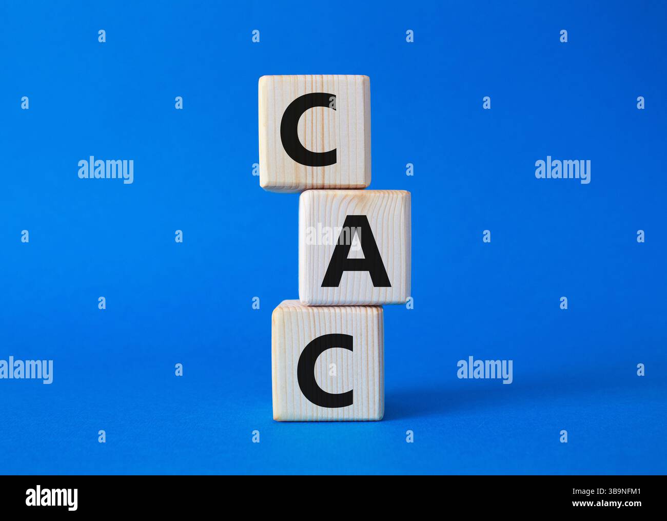 CAC - Customer Acquisition Cost symbol. Wooden cubes with word CAC ...