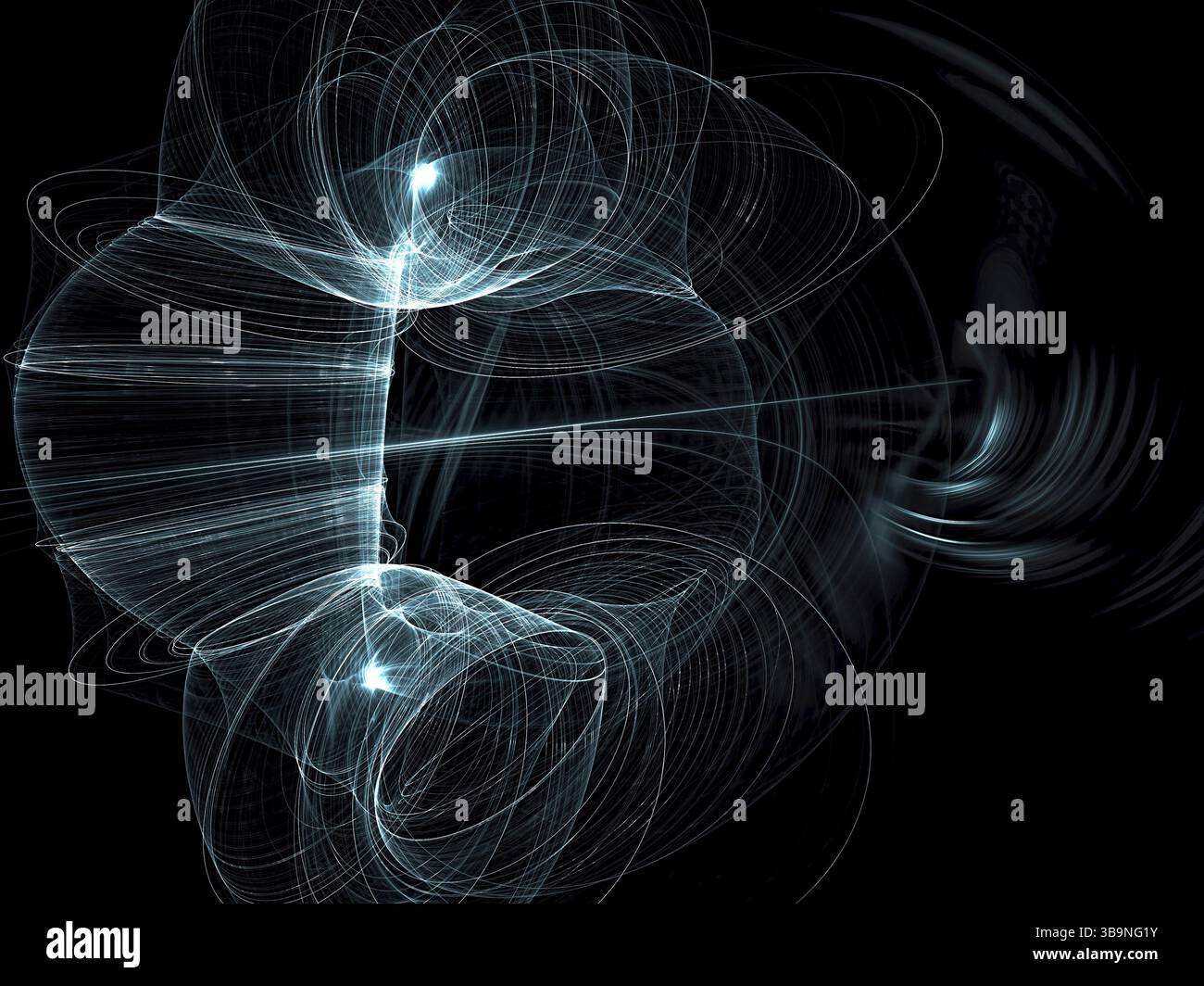 Abstract technology background - computer-generated image. Fractal geometry: chaos curves like ...