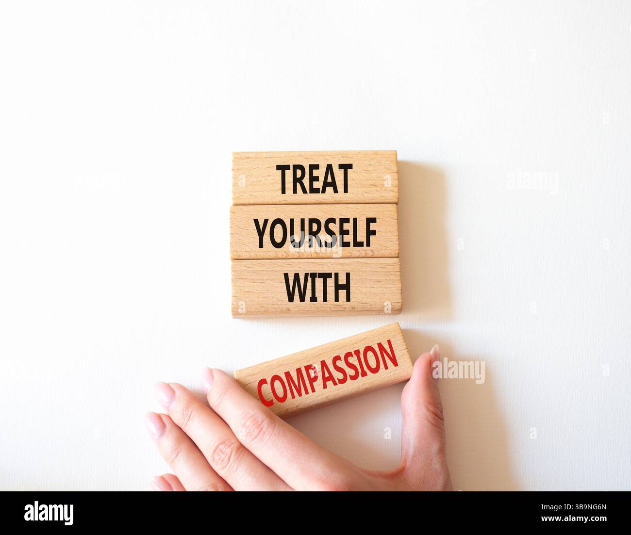 Treat yourself with compassion symbol. Concept words Treat yourself ...