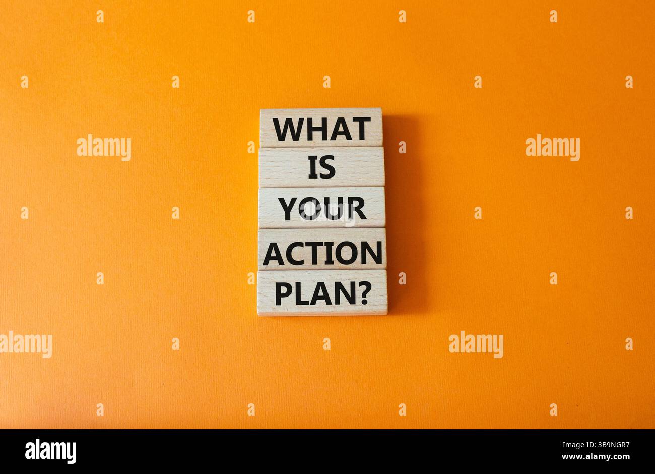 What is your action plan symbol. Wooden blocks with words What is your ...