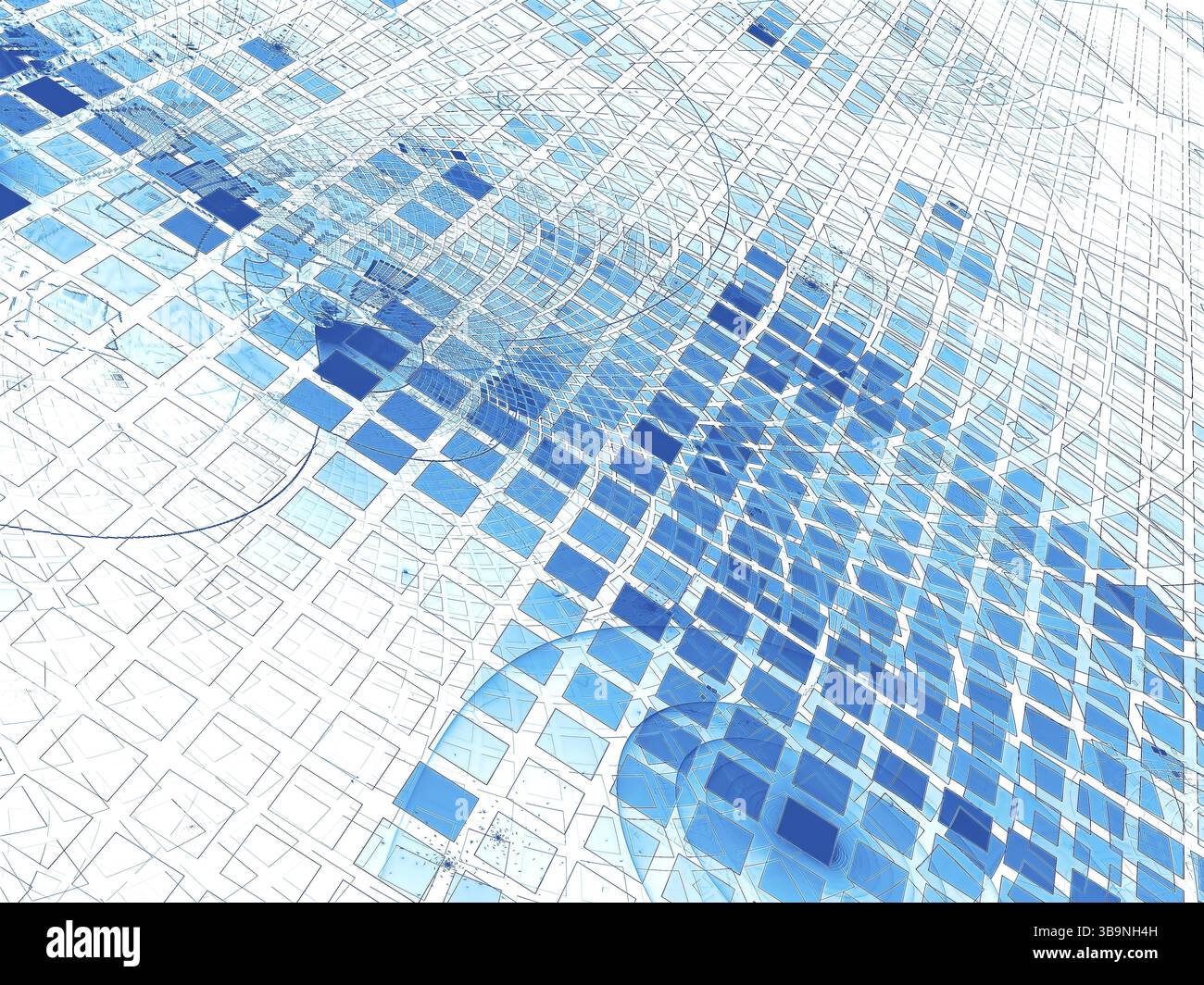 White and blue technology background with cells or scales. Abstract ...