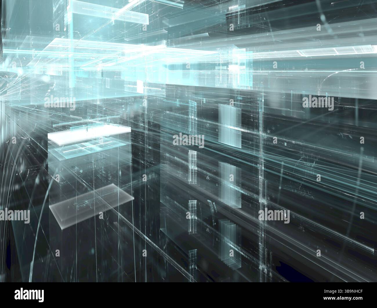 Technology background - 3d illustration. Abstract computer-generated ...