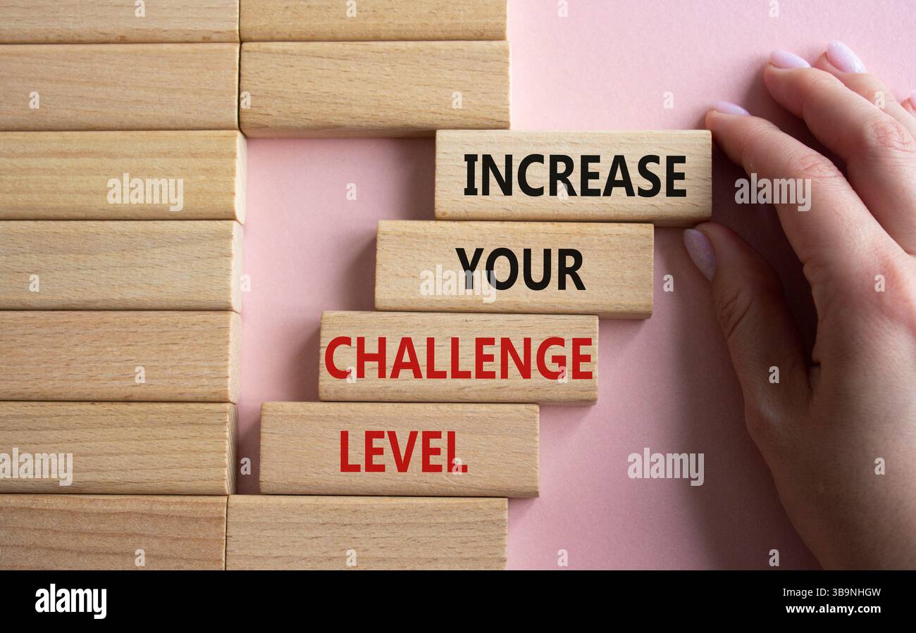 Challenge Level symbol. Concept word Increase your Challenge Level on ...