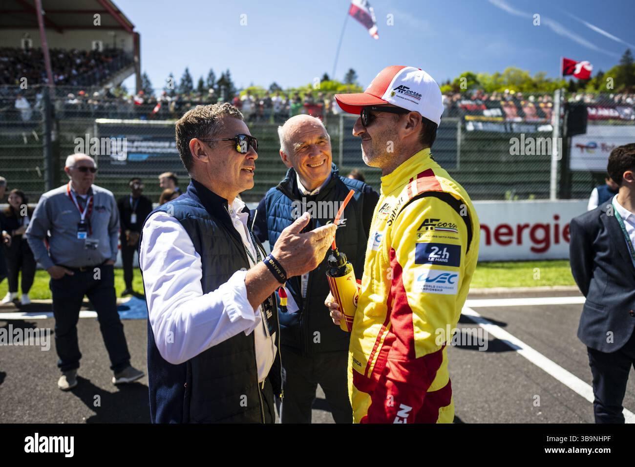 KRISTENSEN Tom, KUBICA Robert (pol), AF Corse, Ferrari 499P #83, Hypercar, portrait ,grid during ...