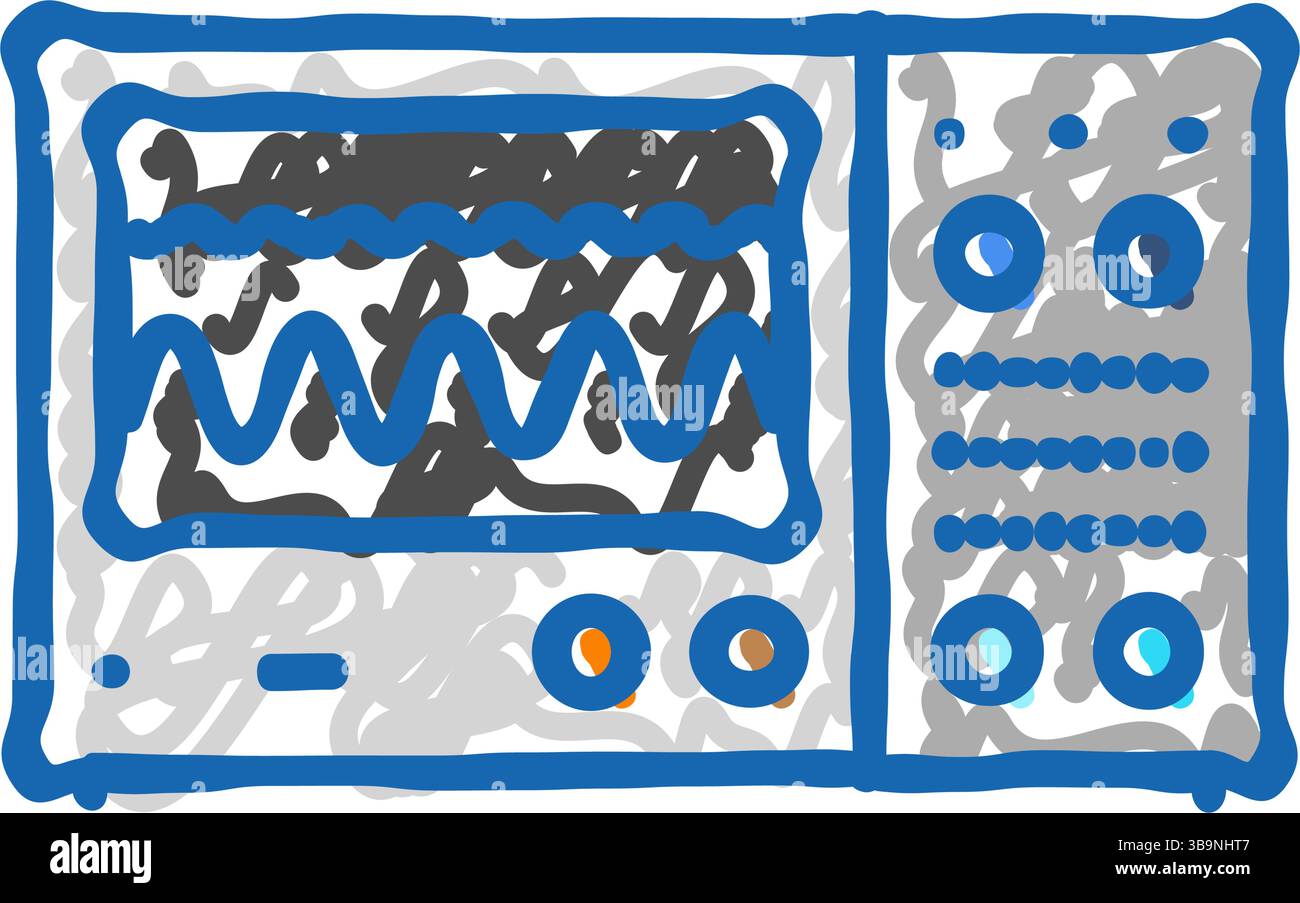 oscilloscope electrical engineer icon doodle illustration Stock Vector Image & Art - Alamy