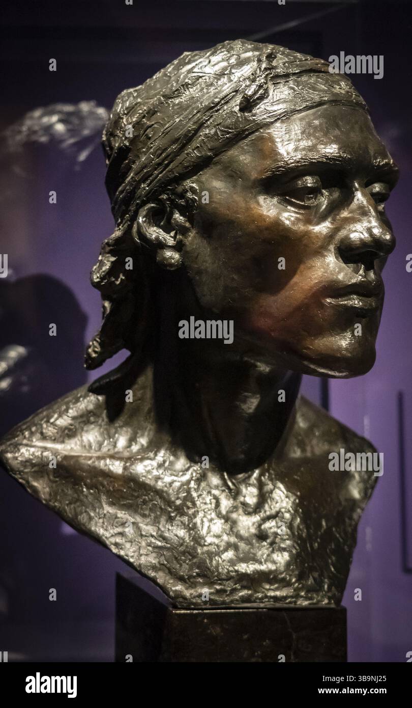 Gertrude Vanderbli Whitney, head ofspanish peasant, 1911, bronze, The ...