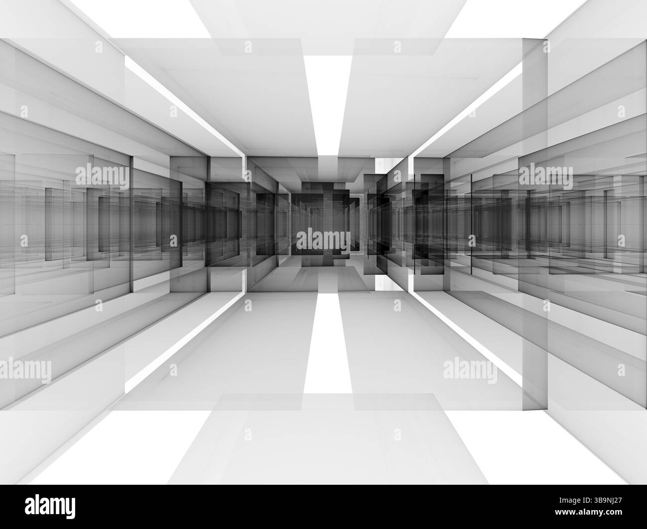 Grayscale background - abstract portal, tunnel or datacenter - computer ...