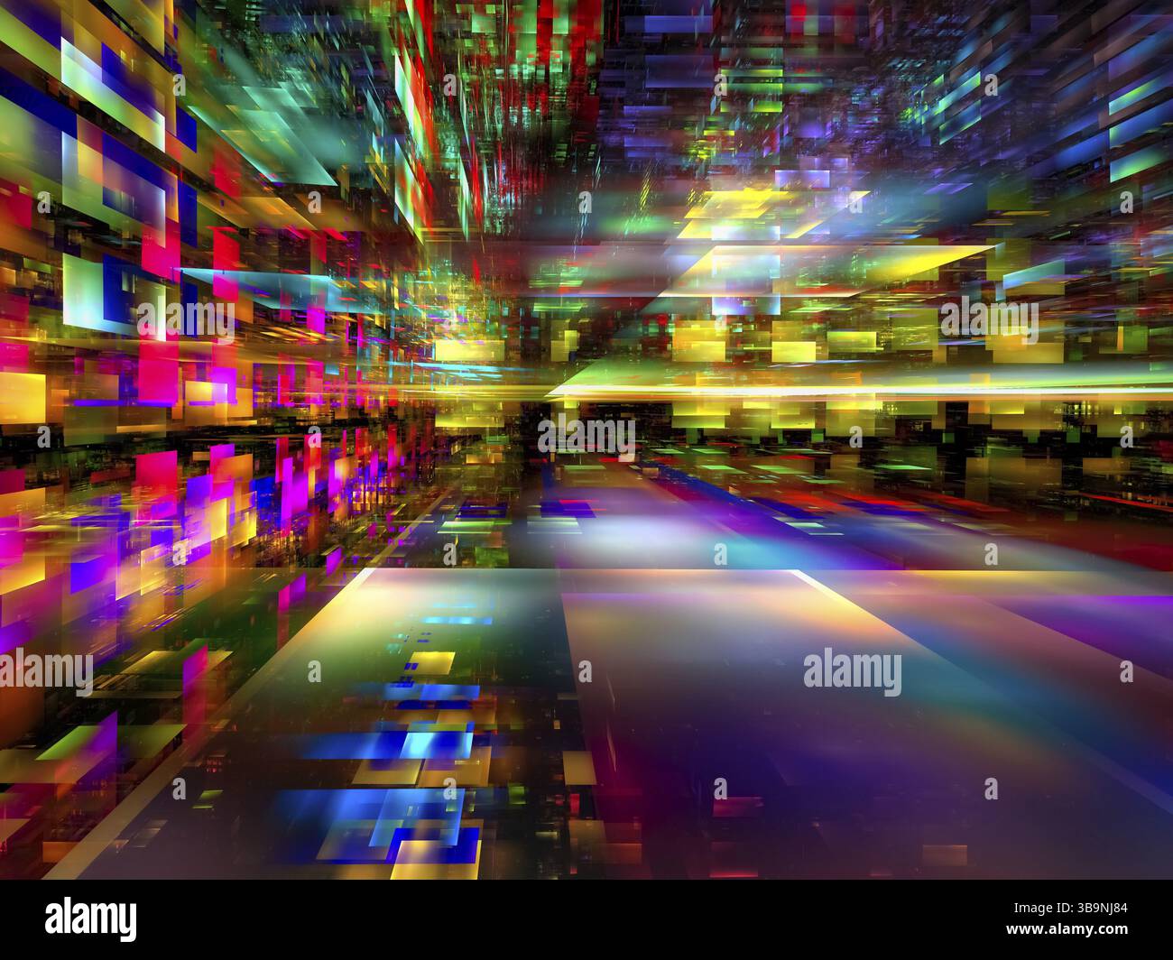 Bright multicolor background with perspective effect - abstract 3d ...
