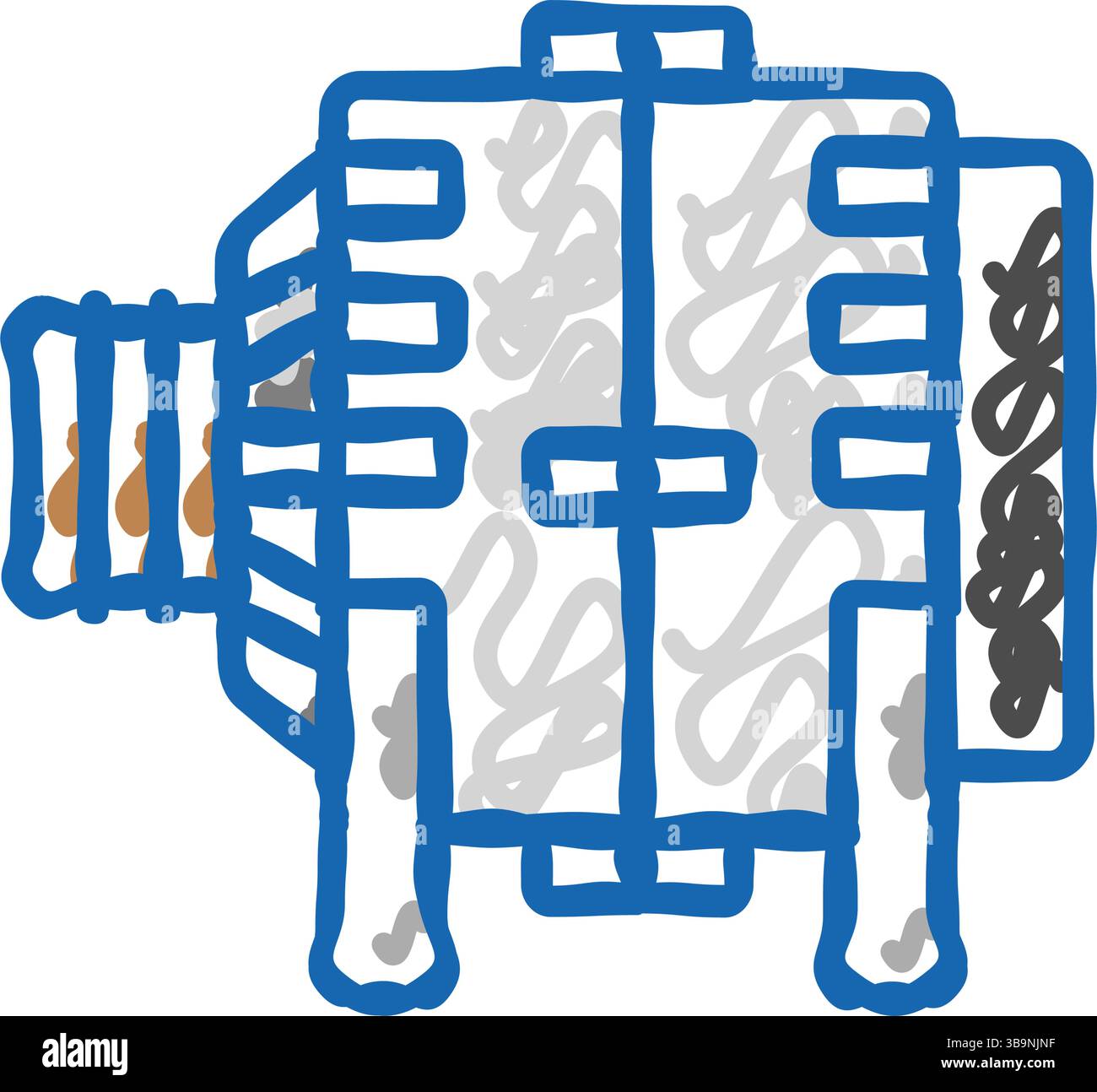 ac generator electrical engineer icon doodle illustration Stock Vector ...