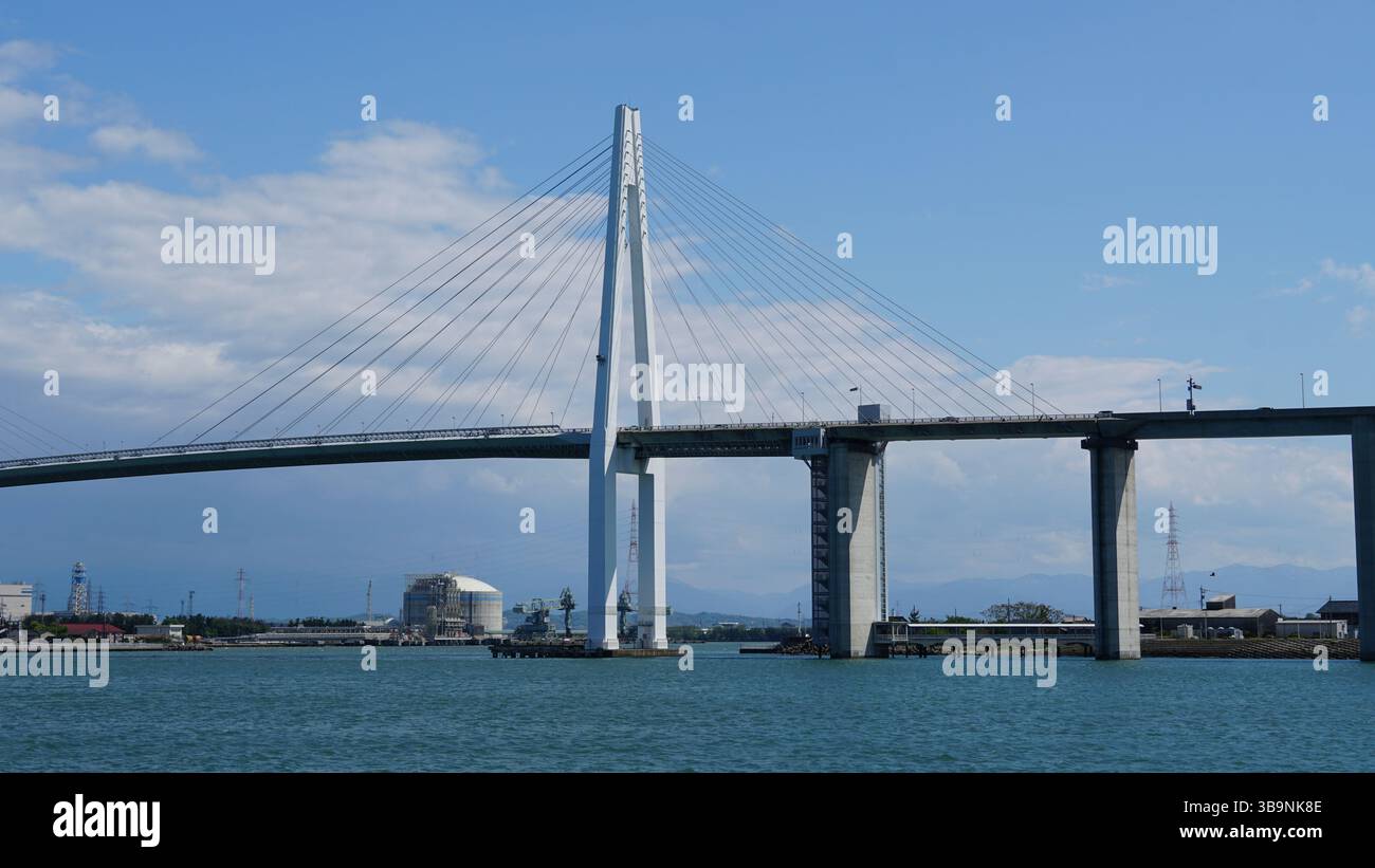 Toyama Port under Blue Skies: Bridges and Sails over the Japan Sea ...