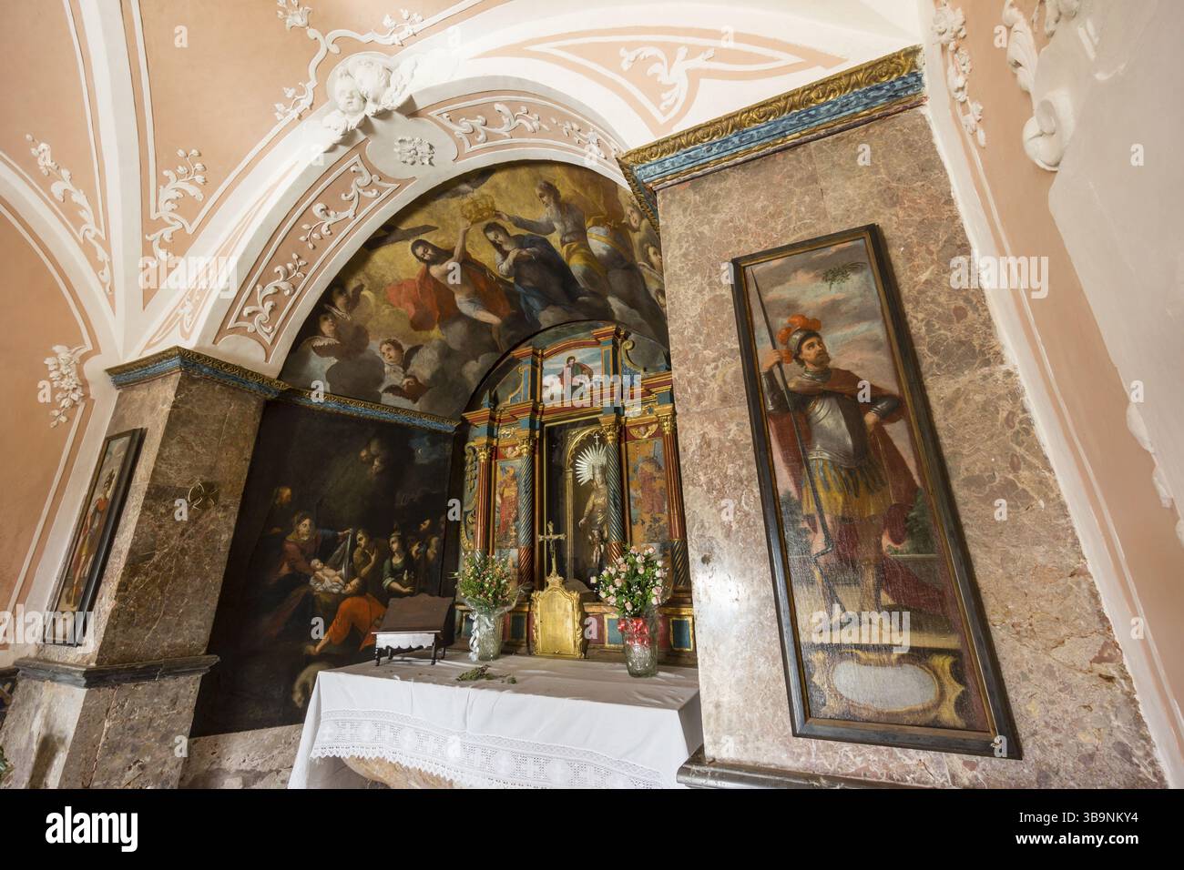 Baroque altarpiece, 1622, designed by Francesc Ferrer, Oratory, Alaro ...