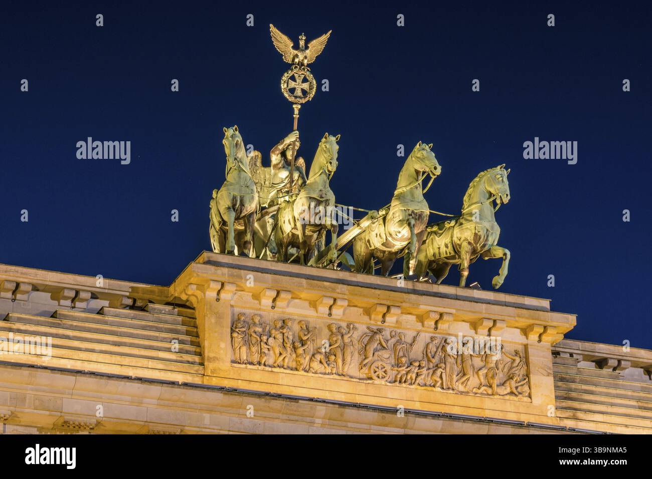 Ornamental quadriga, Brandenburg Gate, designed by architect Carl ...