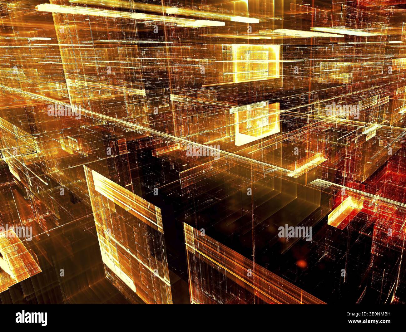 Abstract golden background - computer-generated image. Digital art ...