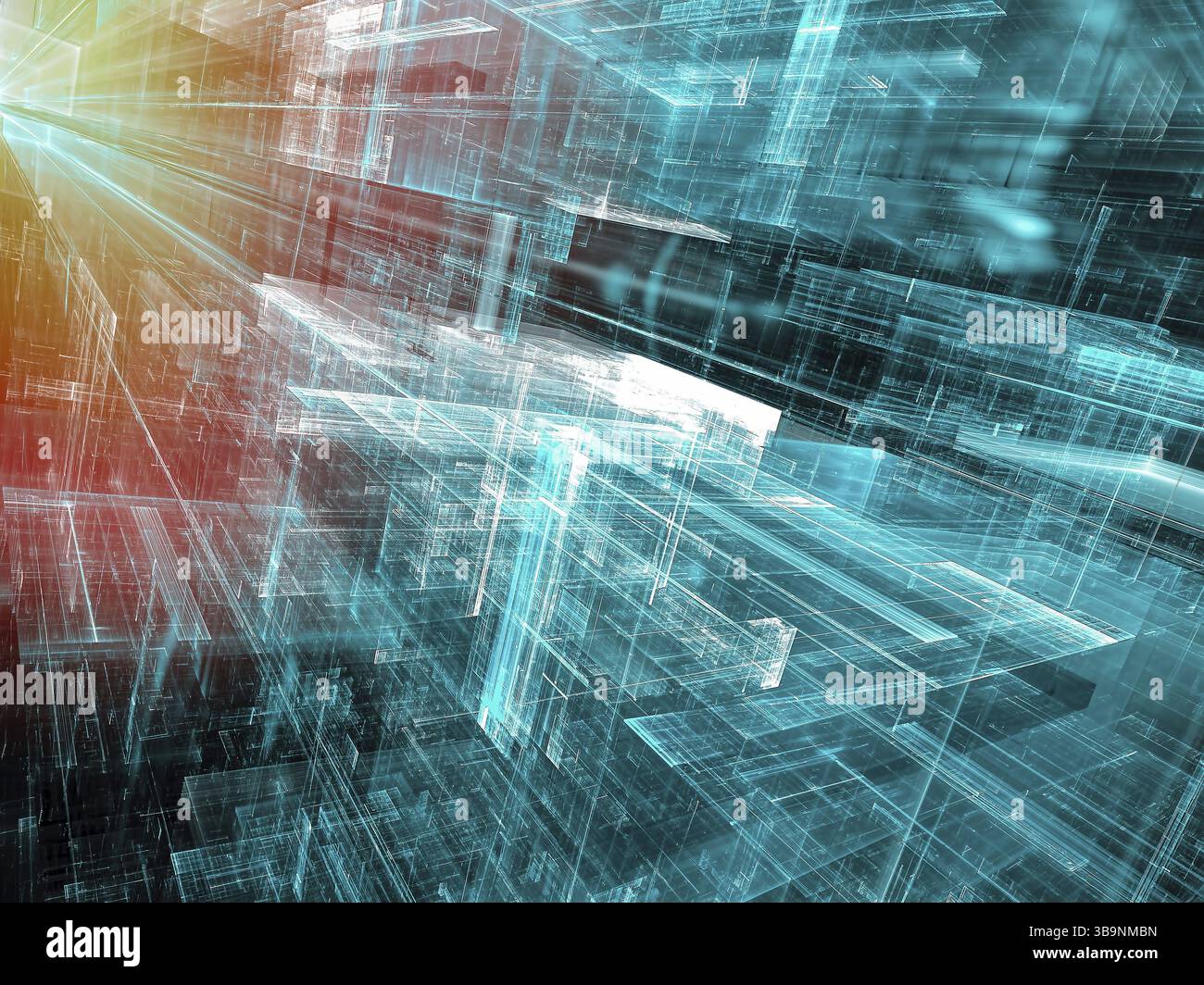 Future technology, science fiction or vr background - abstract computer ...