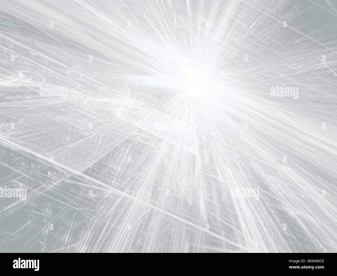 Surreal white background - abstract computer-generated image. Digital ...