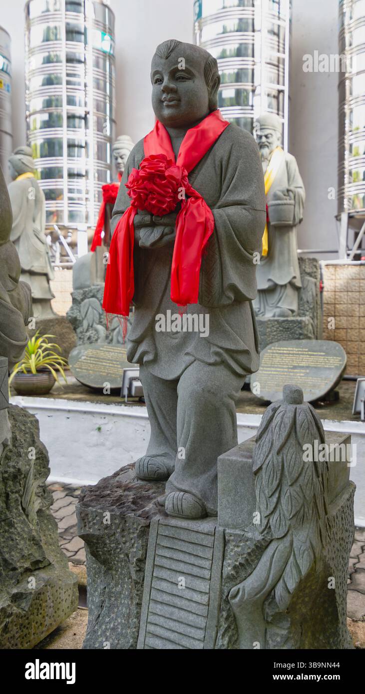 Kuala Lumpur, Malaysia - Feb. 19, 2025: Statue no.11 of the 24 Filial Exemplars collection at ...
