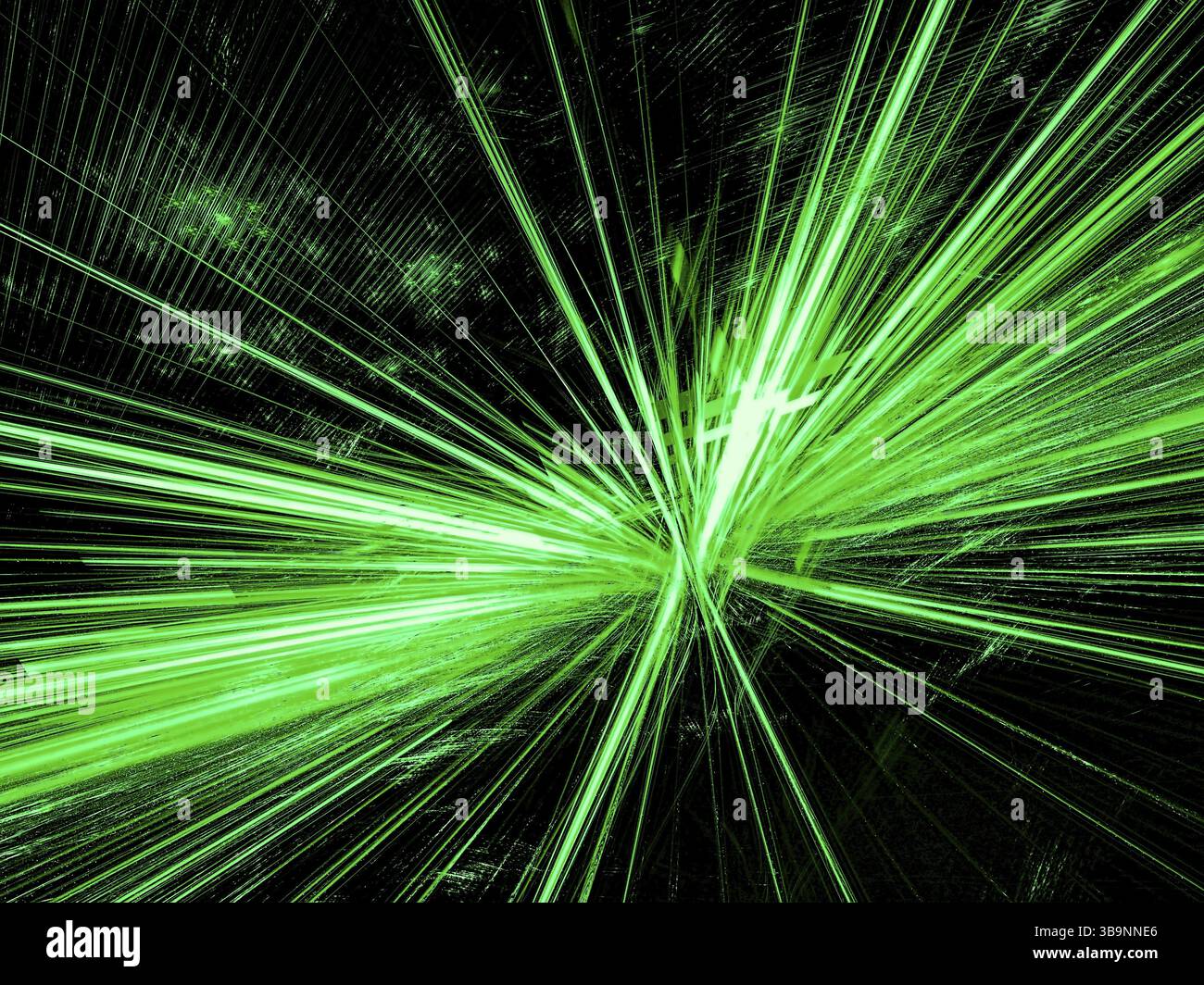 Abstract rays burst - computer-generated image. Fractal geometry ...