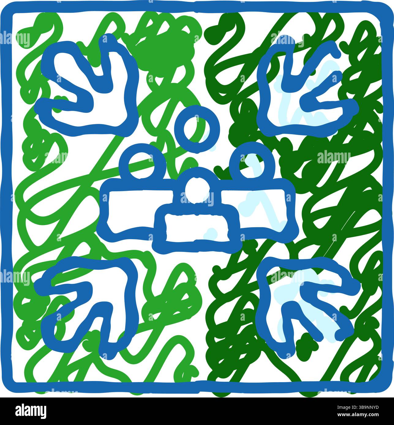 fire assembly point emergency icon doodle illustration Stock Vector ...