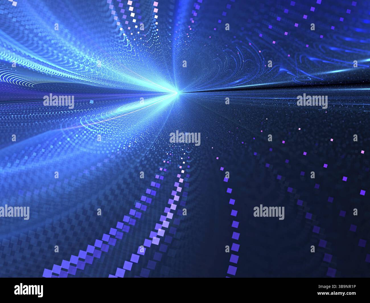 Blurred way - abstract computer-generated image. Fractal geometry ...