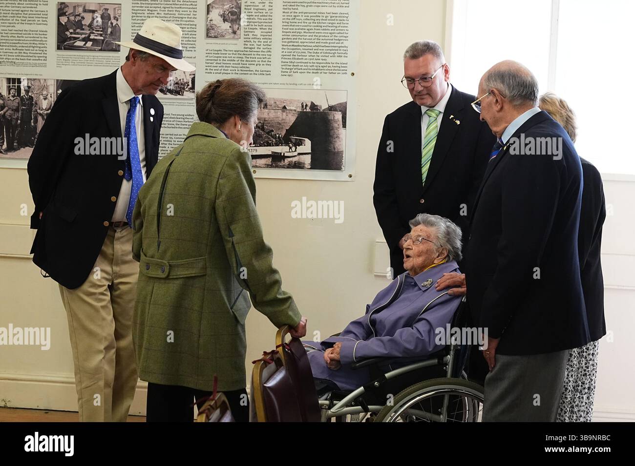 The Princess Royal, accompanied by Vice Admiral Sir Tim Laurence, meets ...