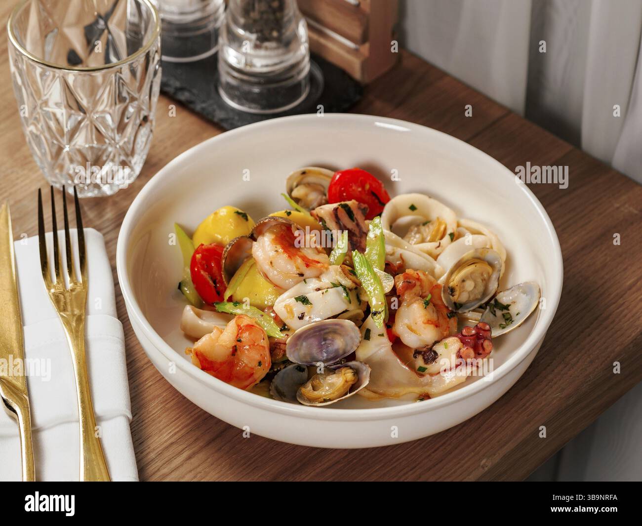 Delicious seafood platter as healthy eating and catering concept. Tasty ...