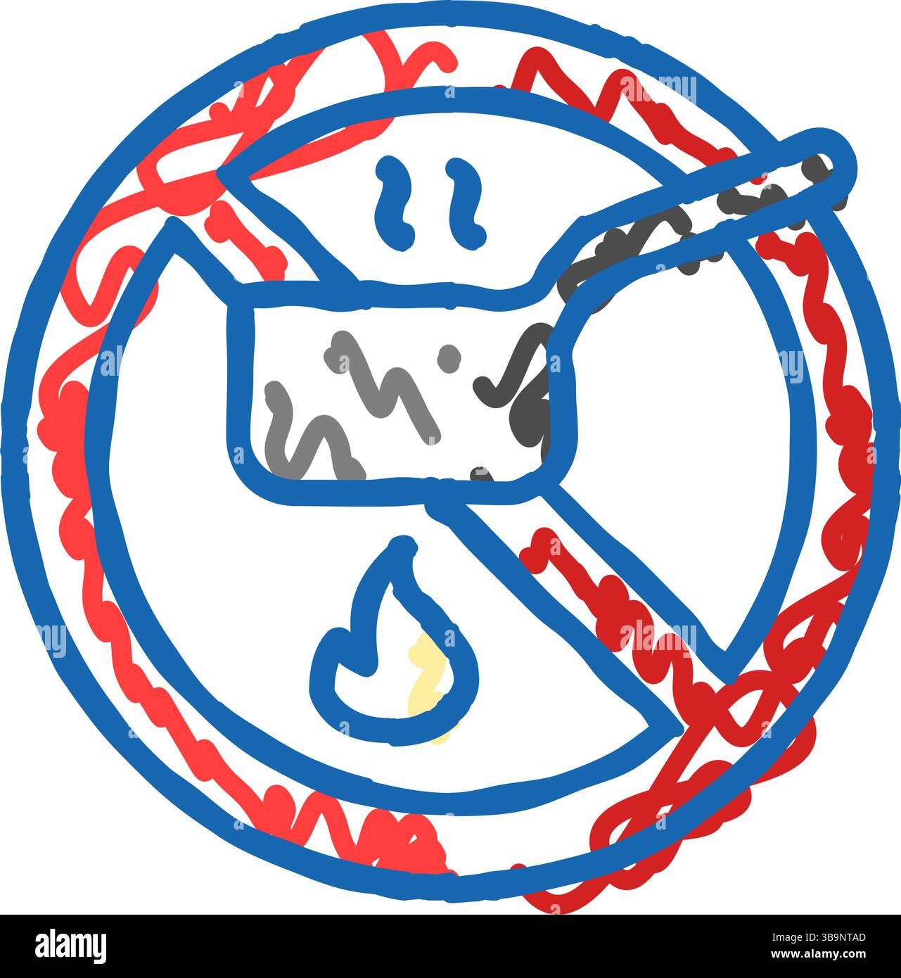 staircase down evacuation emergency icon doodle illustration Stock ...