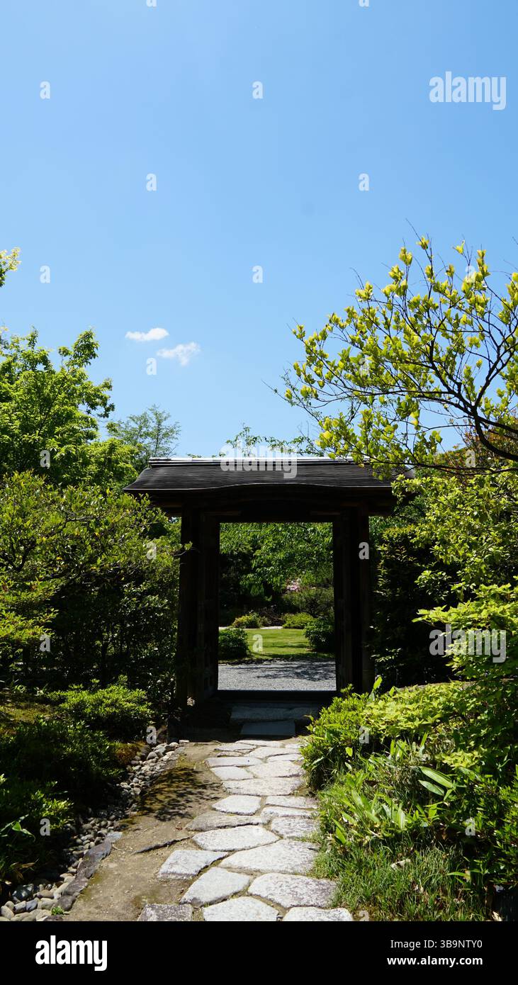 Tranquil Pathways of Yūraku-en:Harmony in a Japanese Garden Stock Photo ...