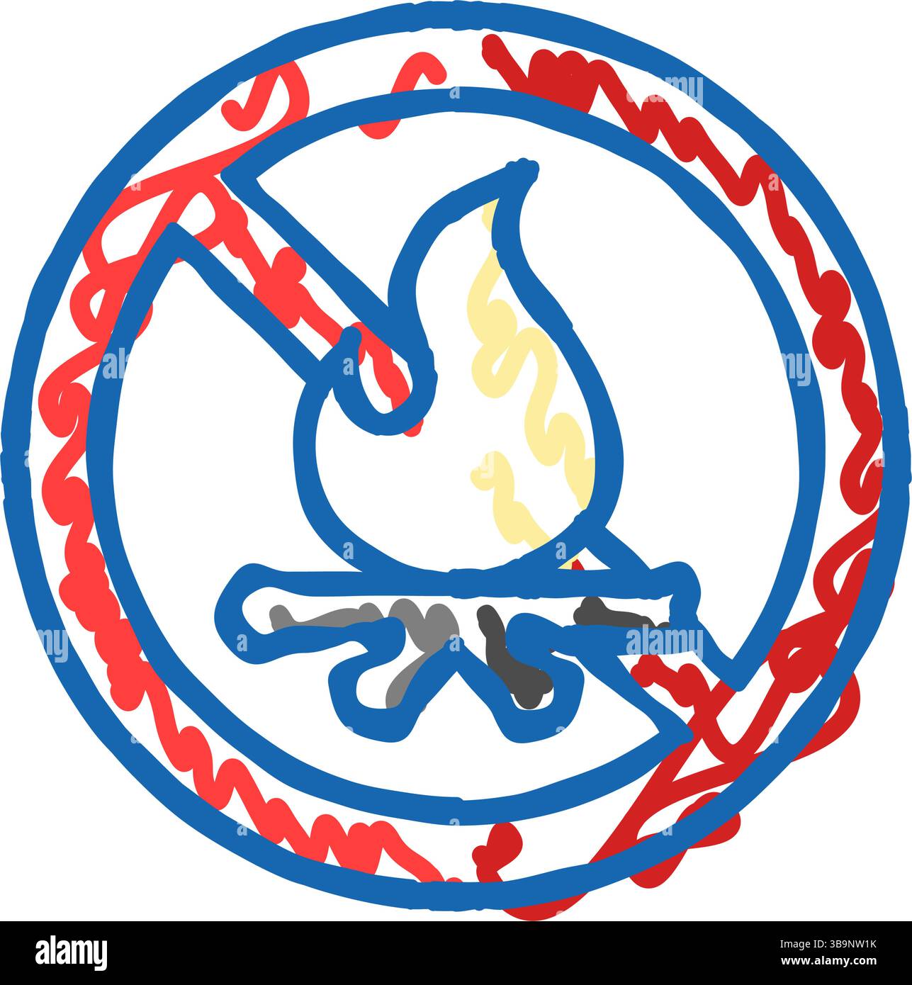 no cooking emergency icon doodle illustration Stock Vector Image & Art ...