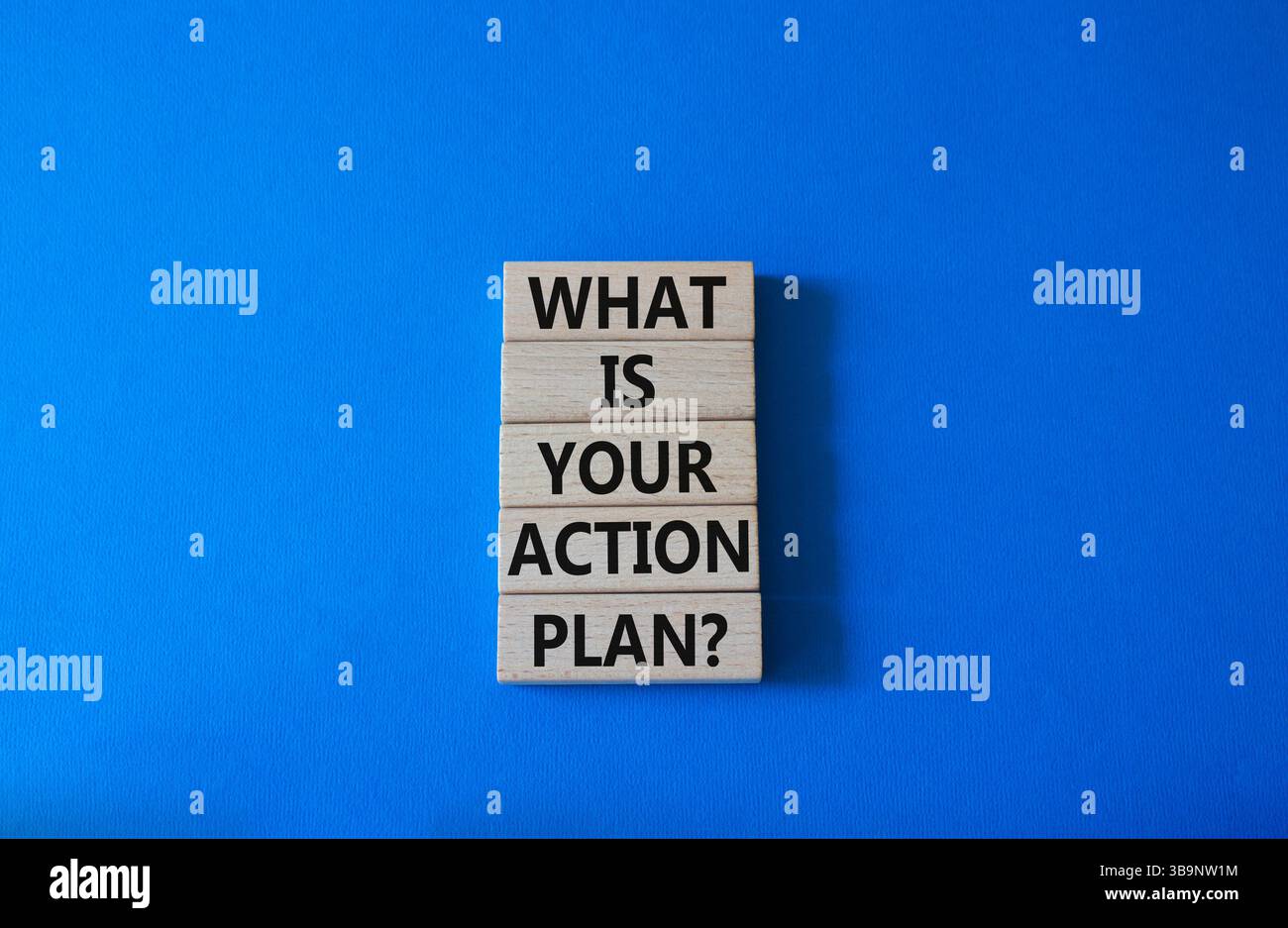 What is your action plan symbol. Wooden blocks with words What is your ...