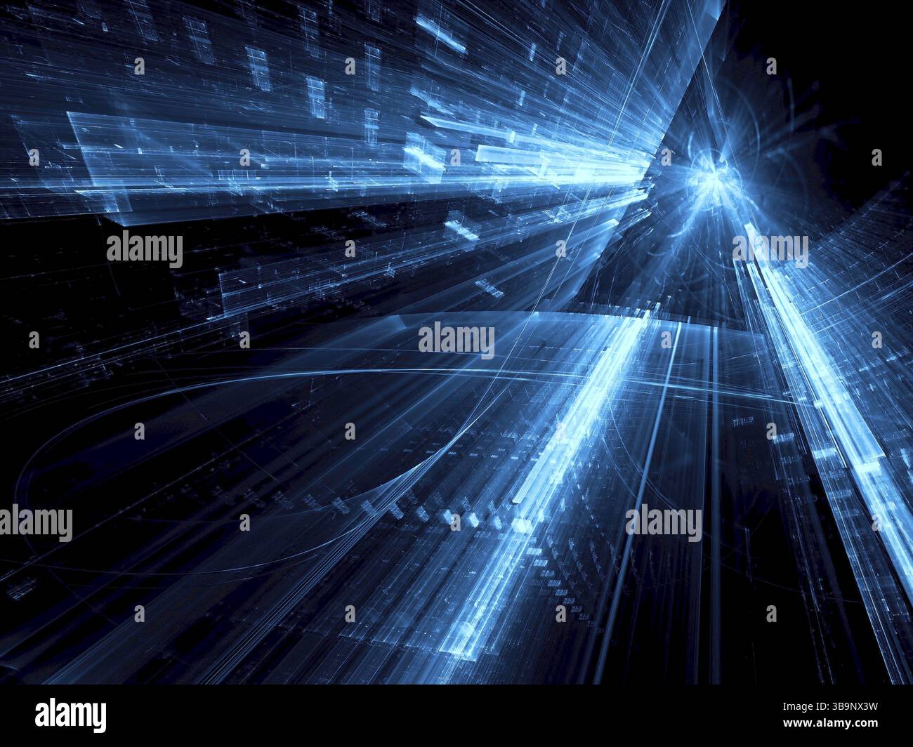 Technology background - glass portal. Abstract computer-generated 3d ...